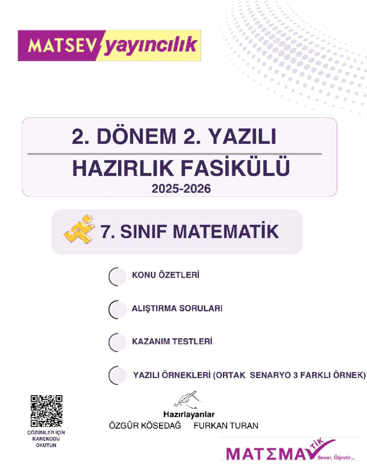 7. SINIF MATEMATİK 2. DÖNEM 2. YAZILI HAZIRLIK ÇALIŞMASI - Studocu