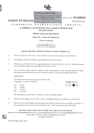 CAPE Accounting Syllabus A8/U2/22 Rev Oct 2022 - For Exams May-Jun 2024 ...