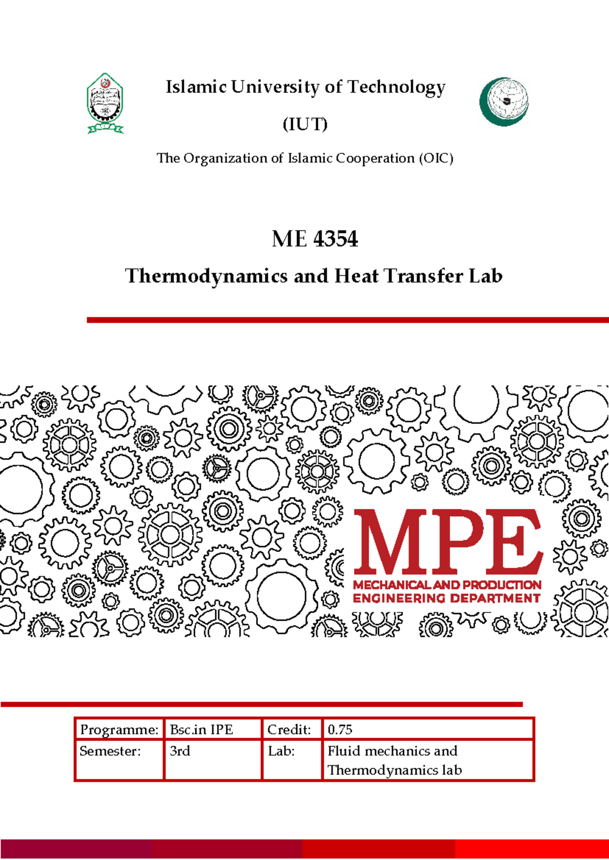 Thermodynamics and Heat Transfer Lab Guide - ME 4354 - Studocu
