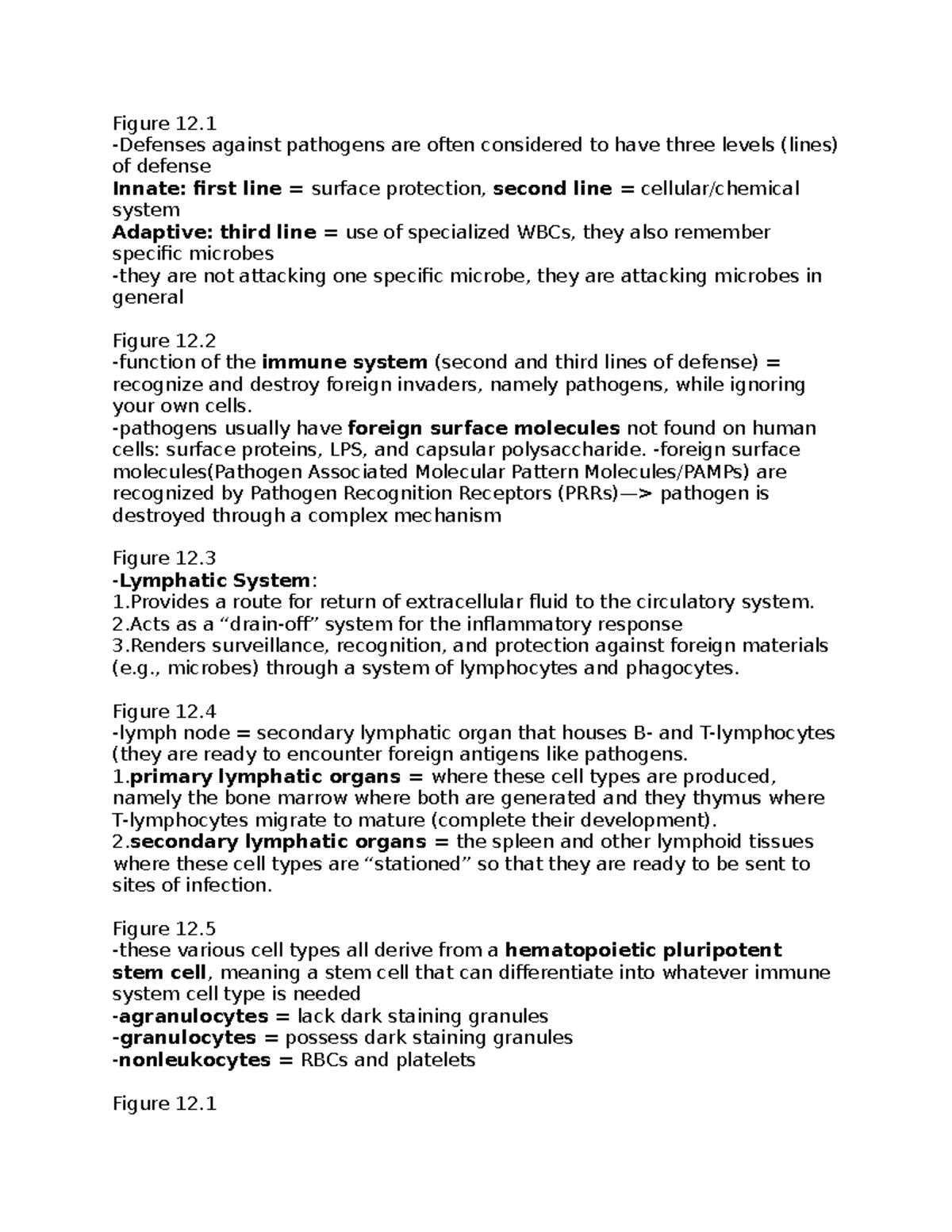 Micro Ch 12 - Lecture Notes on Immune System Defense Mechanisms - Studocu
