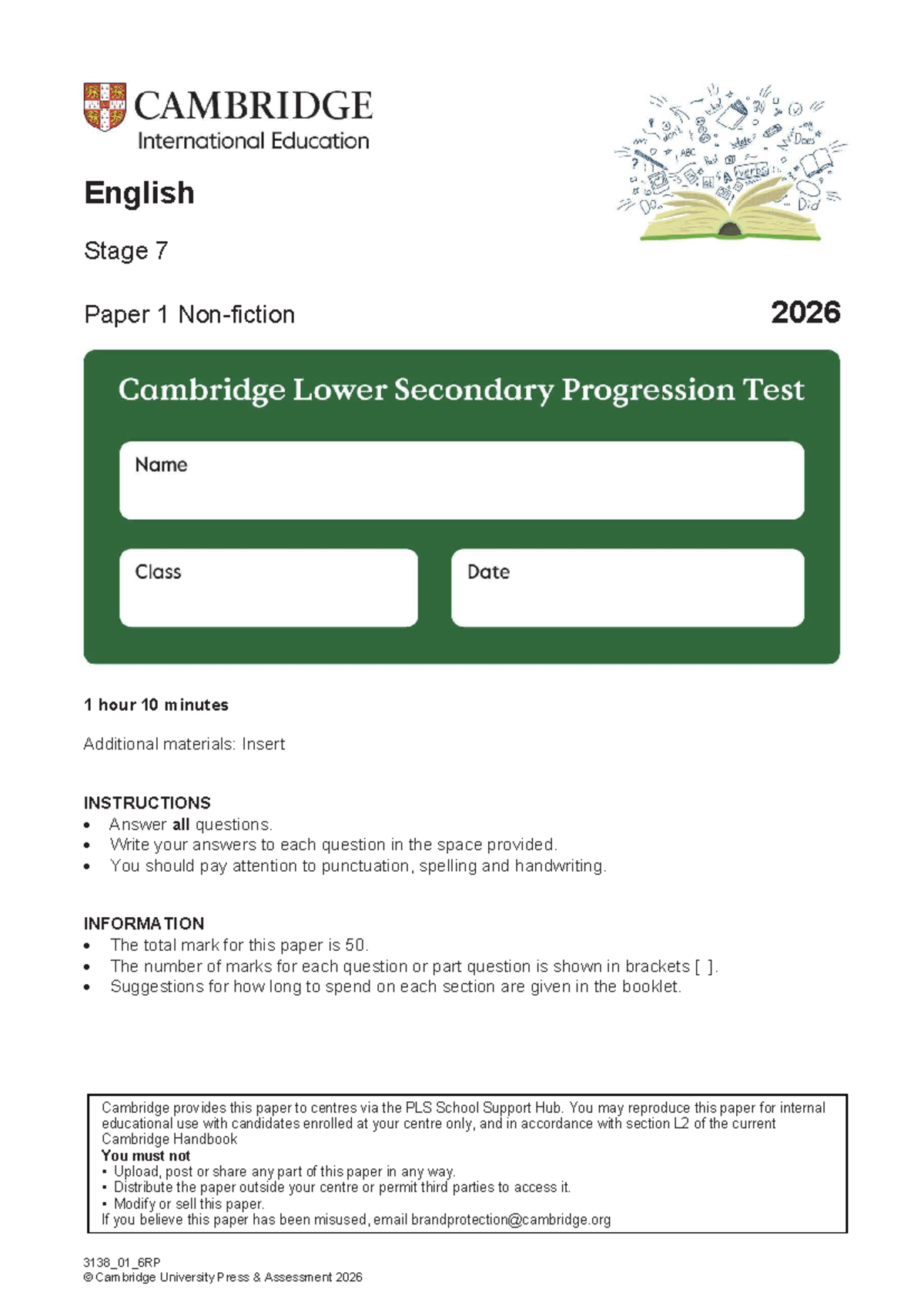 2026 English Stage 7 Progression Test Paper 1: AI in Film - Studocu