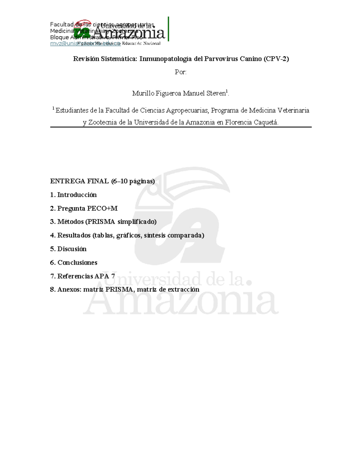 Revisión Sistemática: Inmunopatología del Parvovirus Canino en Medicina ...
