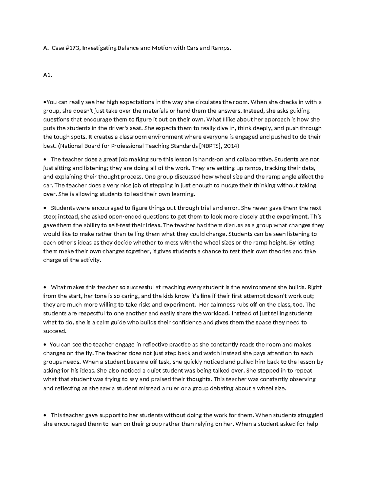 D187 - Task 1: Enhancing Differentiated Instruction in First Grade ...