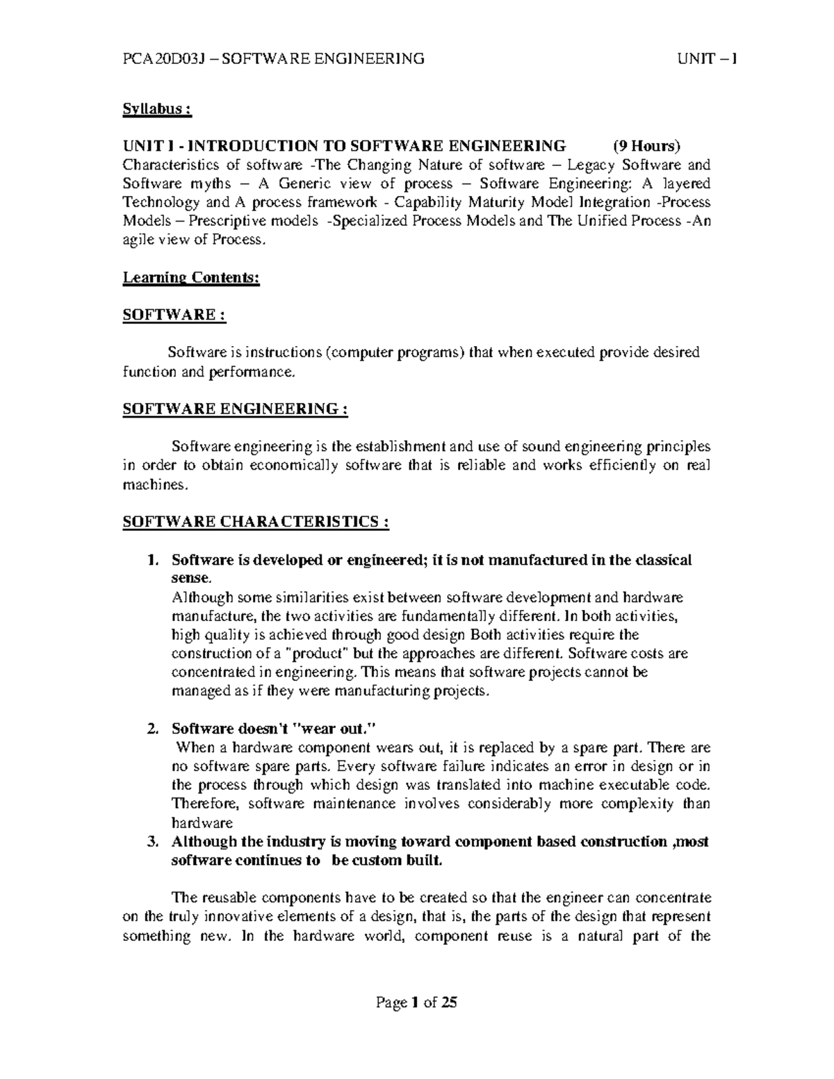 Unit 1: Introduction to Software Engineering - Key Concepts & Processes ...