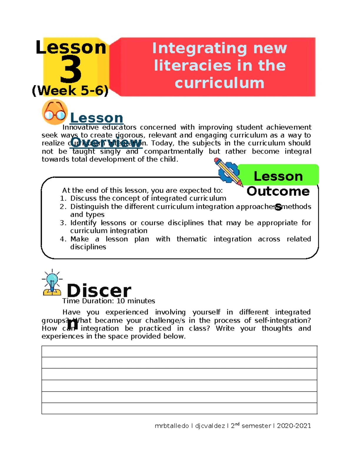 Grade 3 ENGLISH - Q1 W3 Lesson Exemplar for MATATAG Curriculum - Studocu