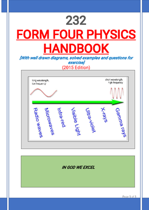 Physics Form 2 notes: Handbook with exercises and solved examples - Studocu