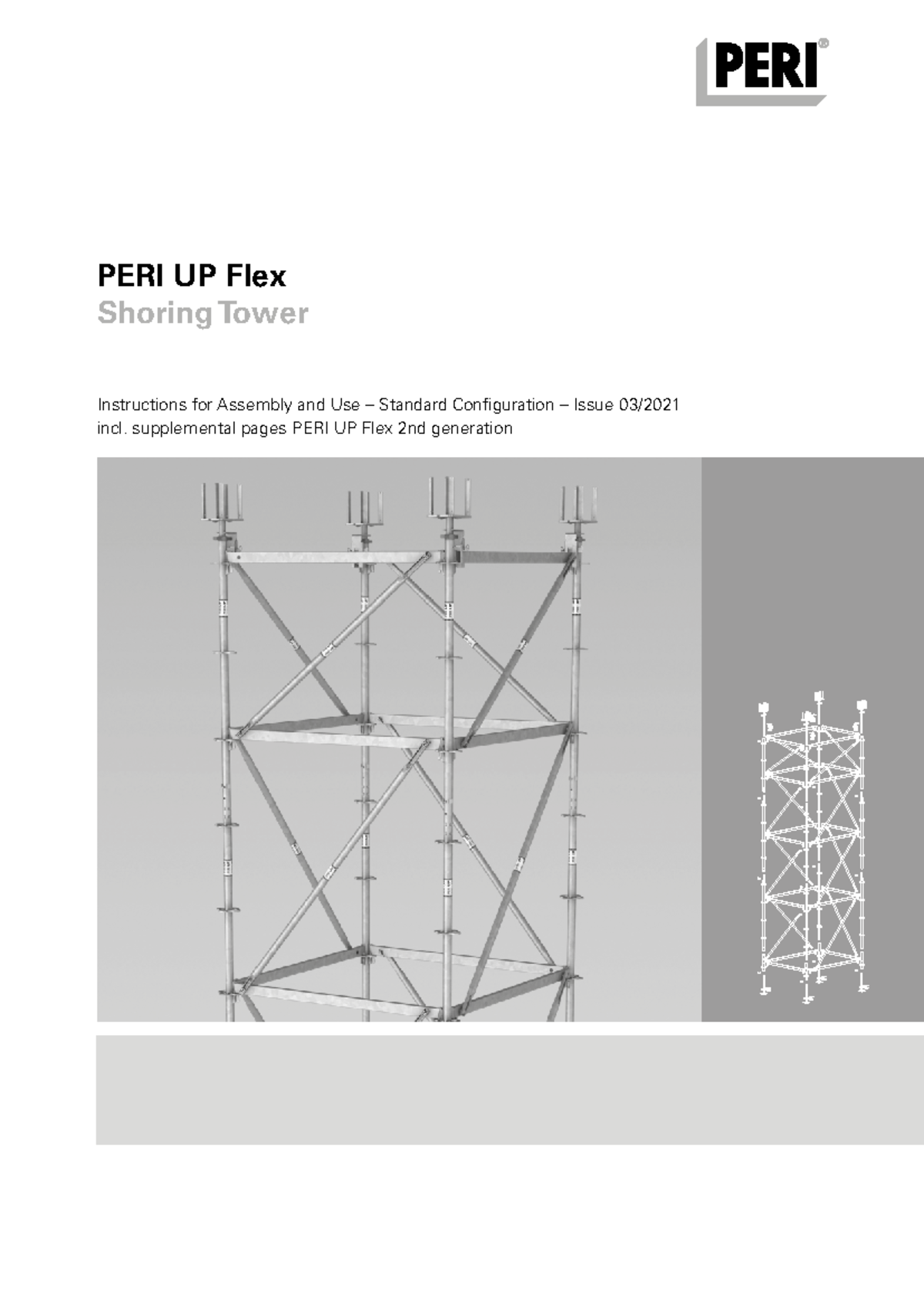 PERI UP Flex Shoring Tower Assembly & Use Instructions (Standard Config ...