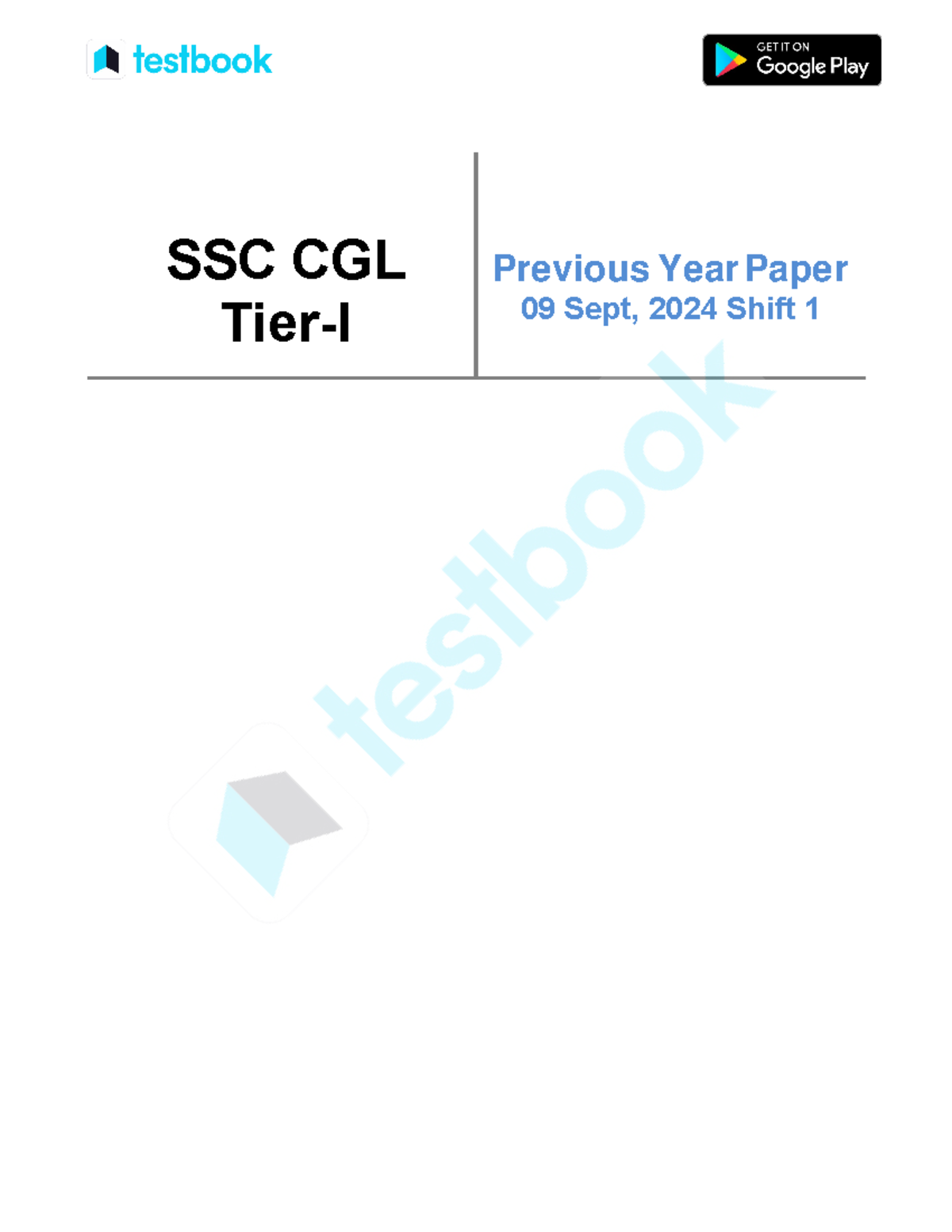 SSC CGL 2024 Tier-I Official Paper Analysis and Solutions (09 Sept ...