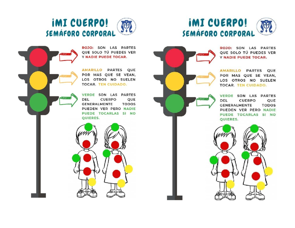 iMI CUERPO! Semáforo Corporal: Partes que Puedes Ver y Tocar - Studocu