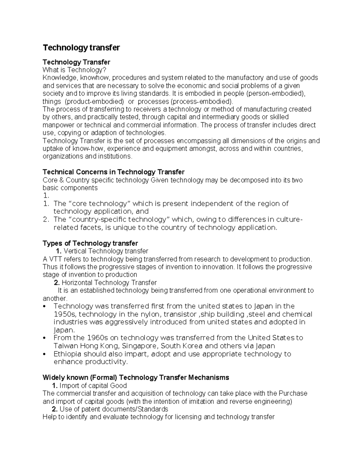 Types of Technology Transfer - Technology transfer Technology Transfer ...