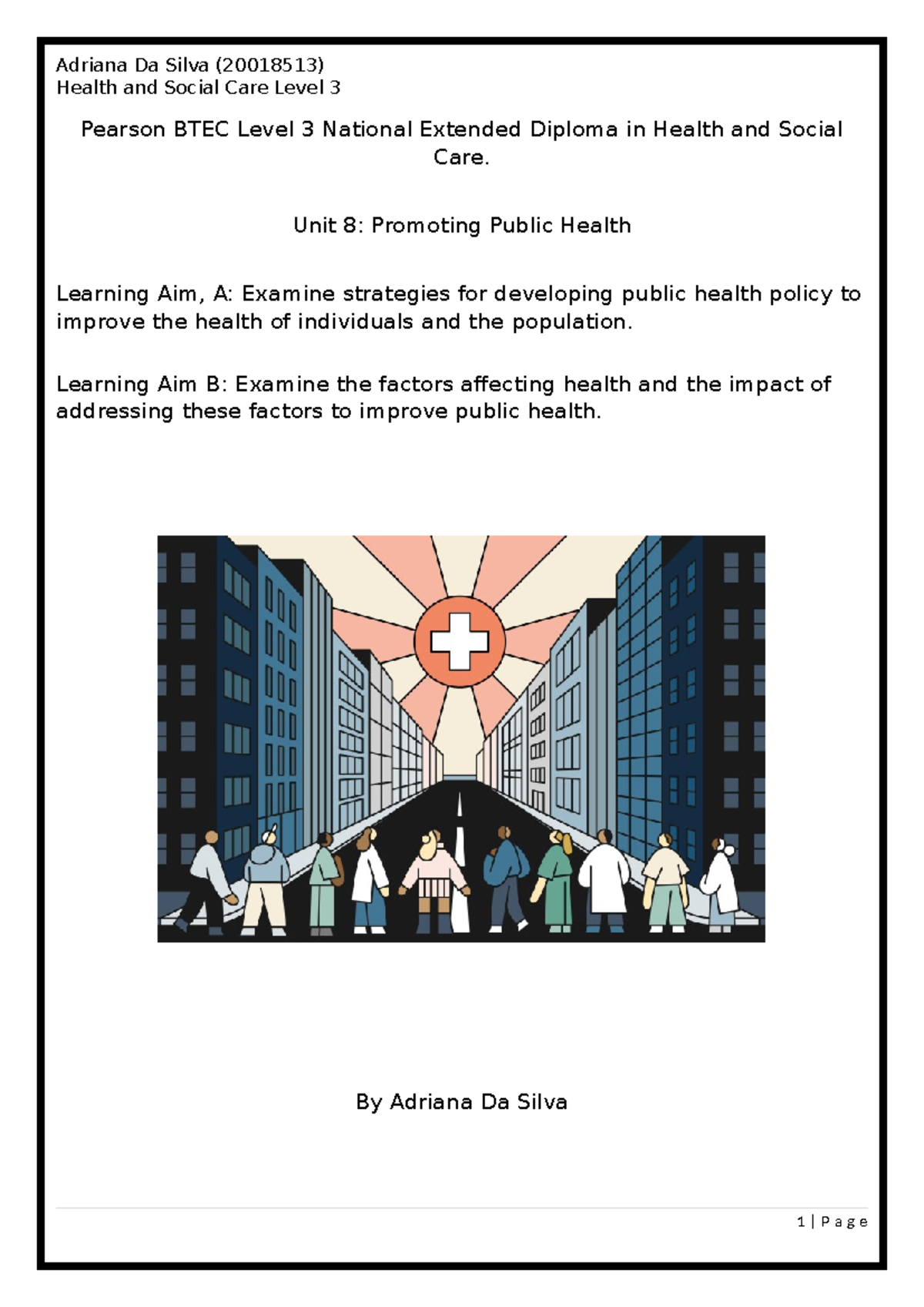 Unit 8 - Examining Public Health Strategies and Influences (HSC L3 ...