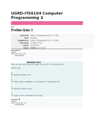 UGRD-ITE6201F Computer Programming 2 Midterm Exam - UGRD-ITE6201F Computer Programming 2 Home My ...