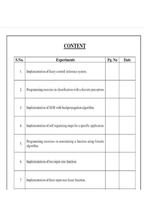 Soft Computing Lab Manual - DEPARTMENT OF ARTIFICIAL INTELLIGENCE AND DATA SCIENCE CCS364 – SOFT ...