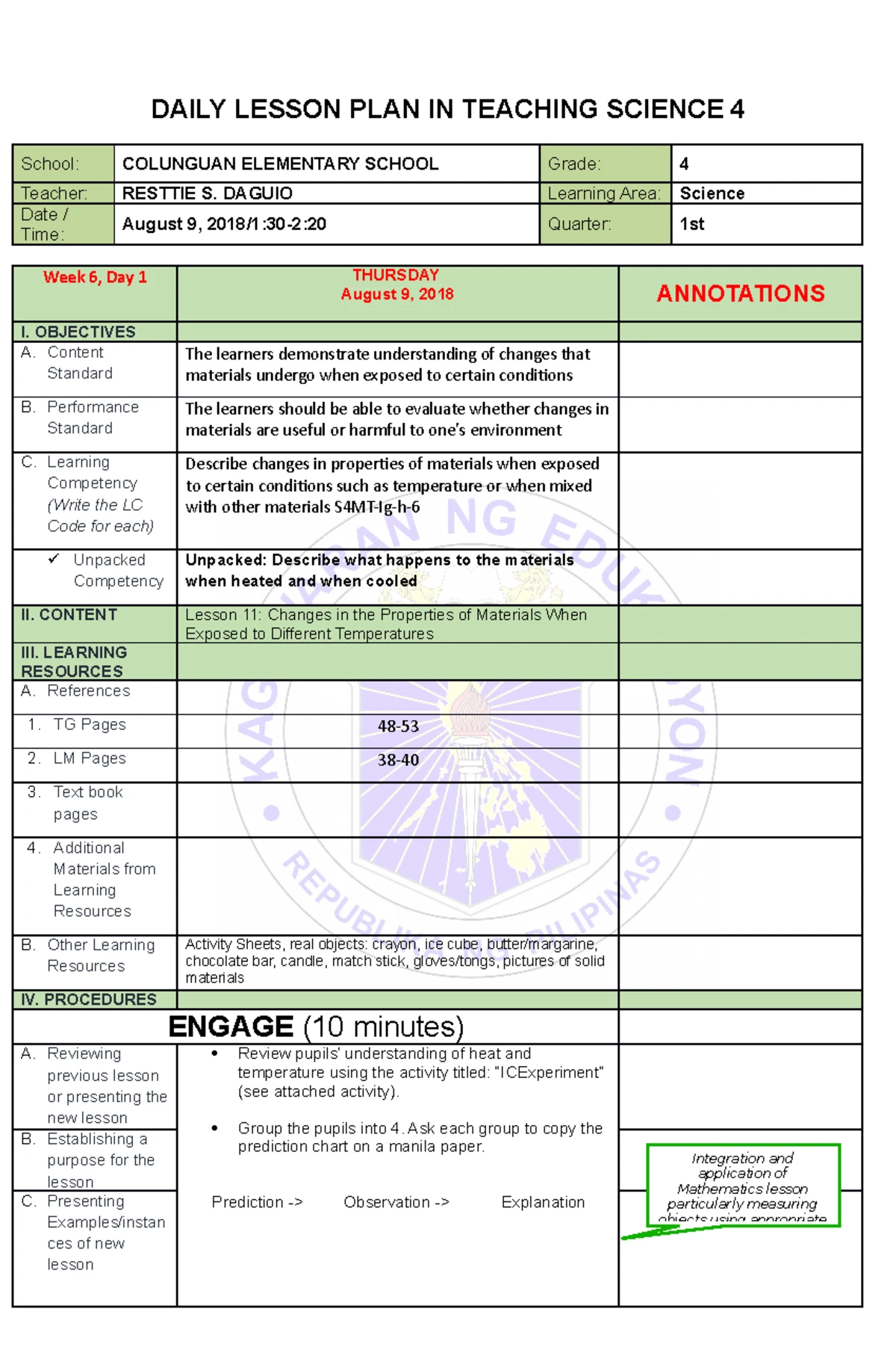 1DLP-S8 (Digestive System) - A DETAILED LESSON PLAN IN SCIENCE 8 Topic ...