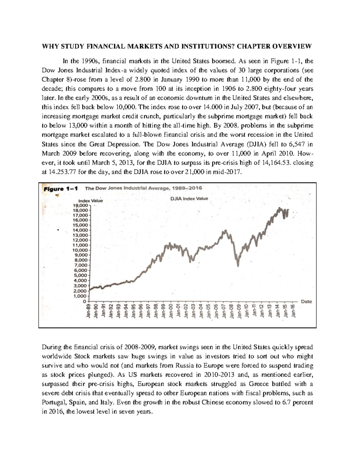 WHY Study Financial Markets AND Institutions - WHY STUDY FINANCIAL ...