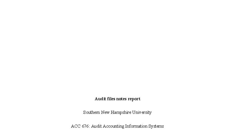 ACC 676: Audit of Wembley Wheels Sales Process - Internal Controls ...