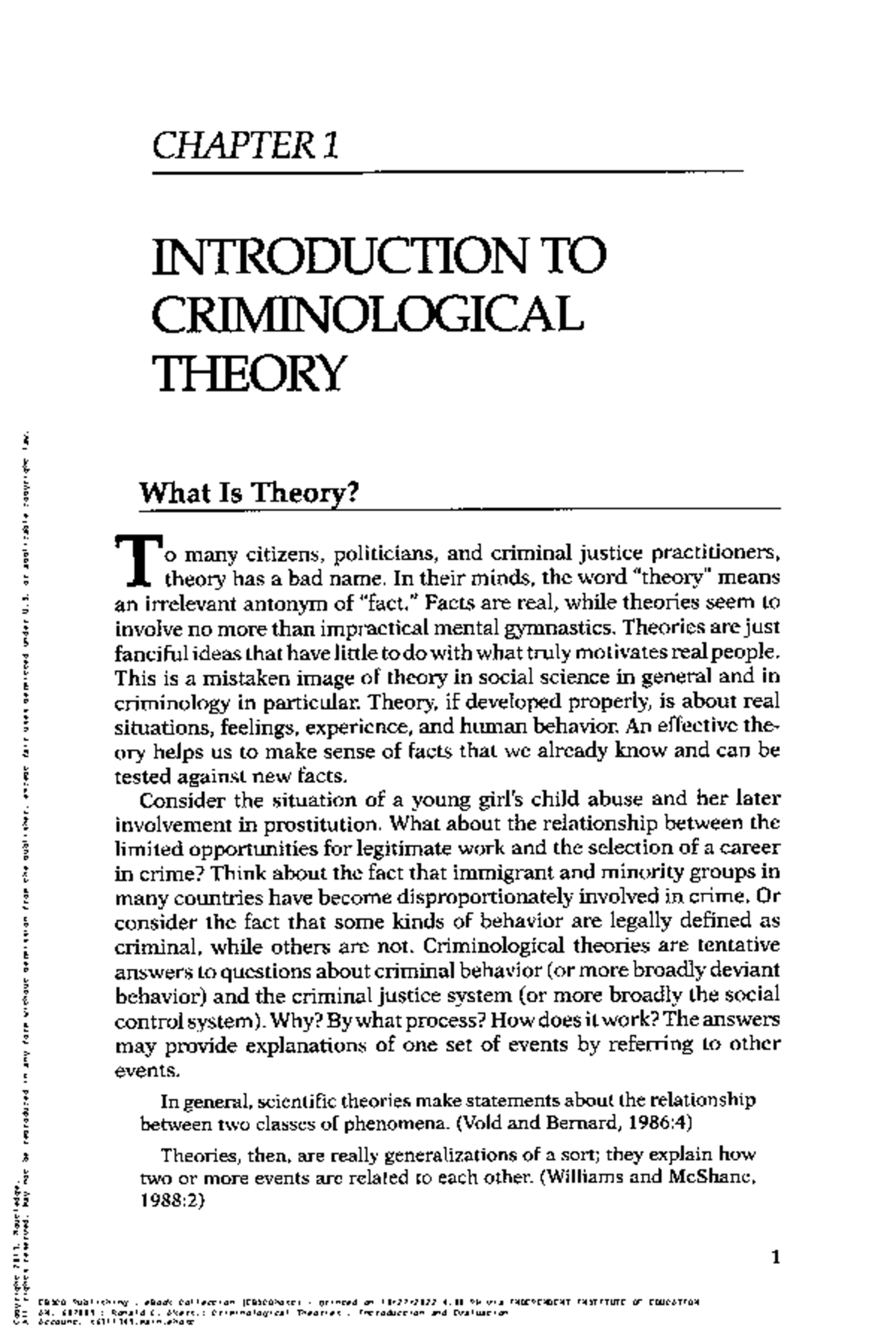 Criminology 101: Chapter 1 - Intro to Criminological Theories - Studocu