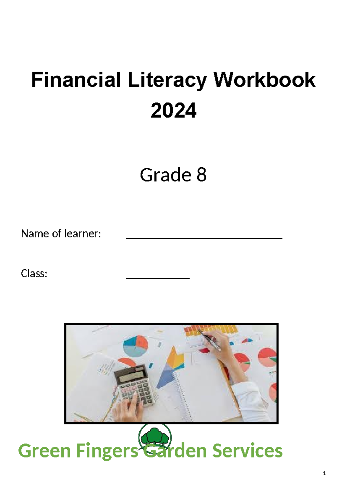 2024 Fin Lit Grade 8 - Accounting Concepts Workbook - Studocu
