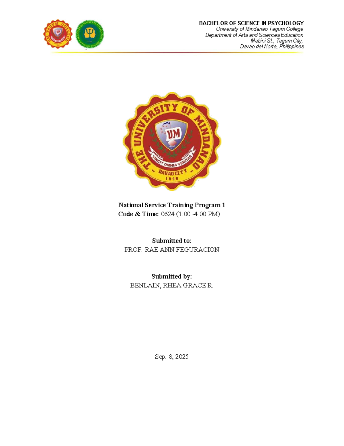 NSTP 1: Reflections on the 1987 Constitution and Good Citizenship ...