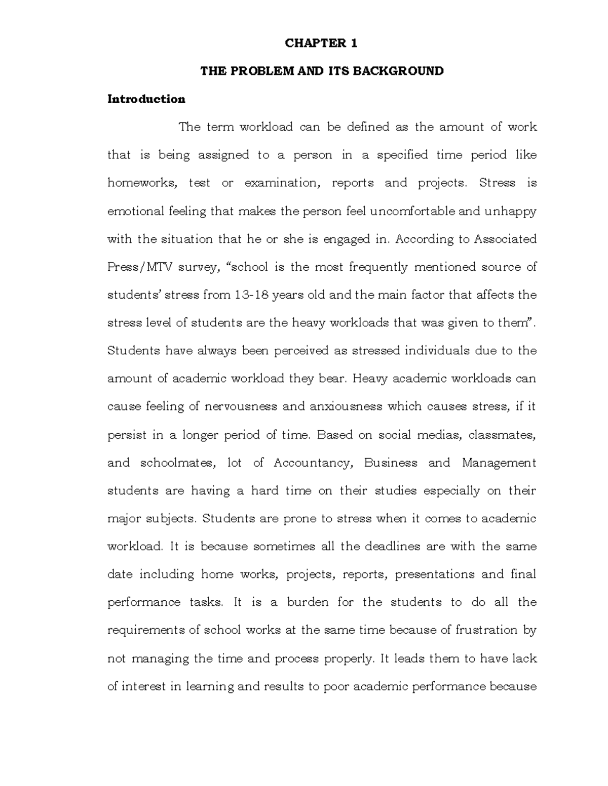 417490579 The Impact of Academic Workload on Stress Level of Students ...