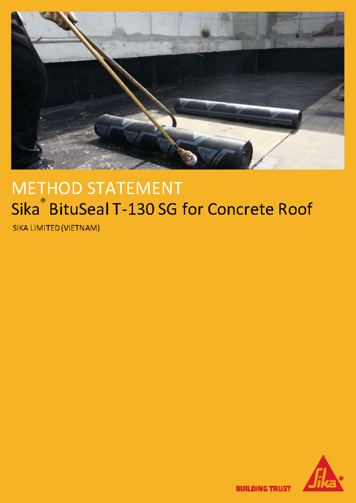 MS Sika Bitu Seal T-130 SG for Concrete Roof - METHOD STATEMENT Sika ...