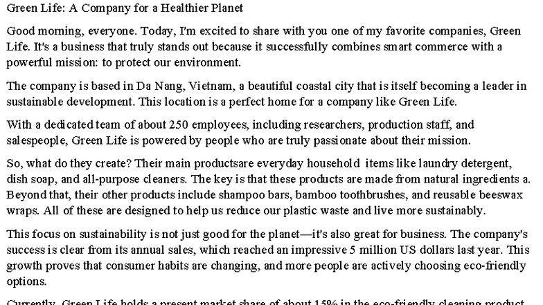 Green Life: Sustainable Business Practices for a Healthier Planet - Studocu