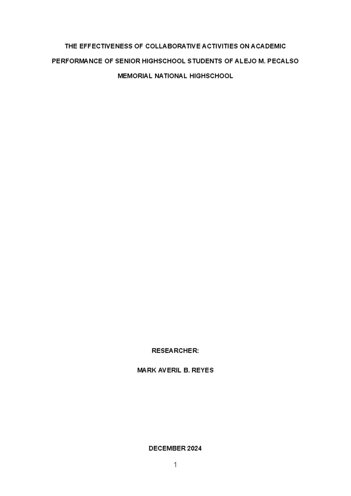 Effectiveness of Collaborative Activities on Academic Performance: A ...