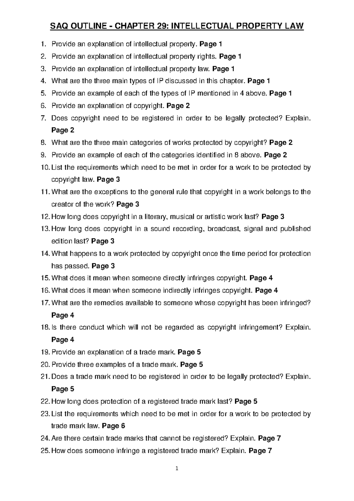 JHT1222 Final Exam Practice Questions on Intellectual Property Law ...