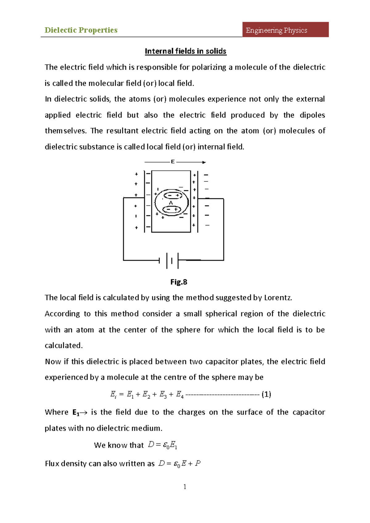 Title: Internal Fields in Solids: Understanding the Lorentz Method ...