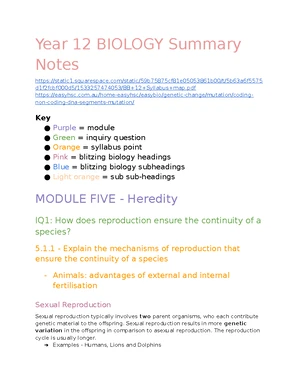 Year 11 Biology Lecture Notes: Microscopes, Cells & Ecosystems - Studocu
