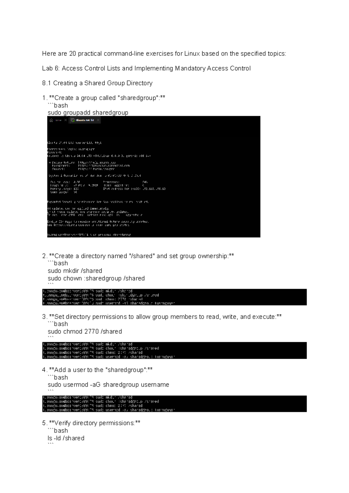 Lab 6: Practical Exercises on Access Control & SELinux for Linux - Studocu