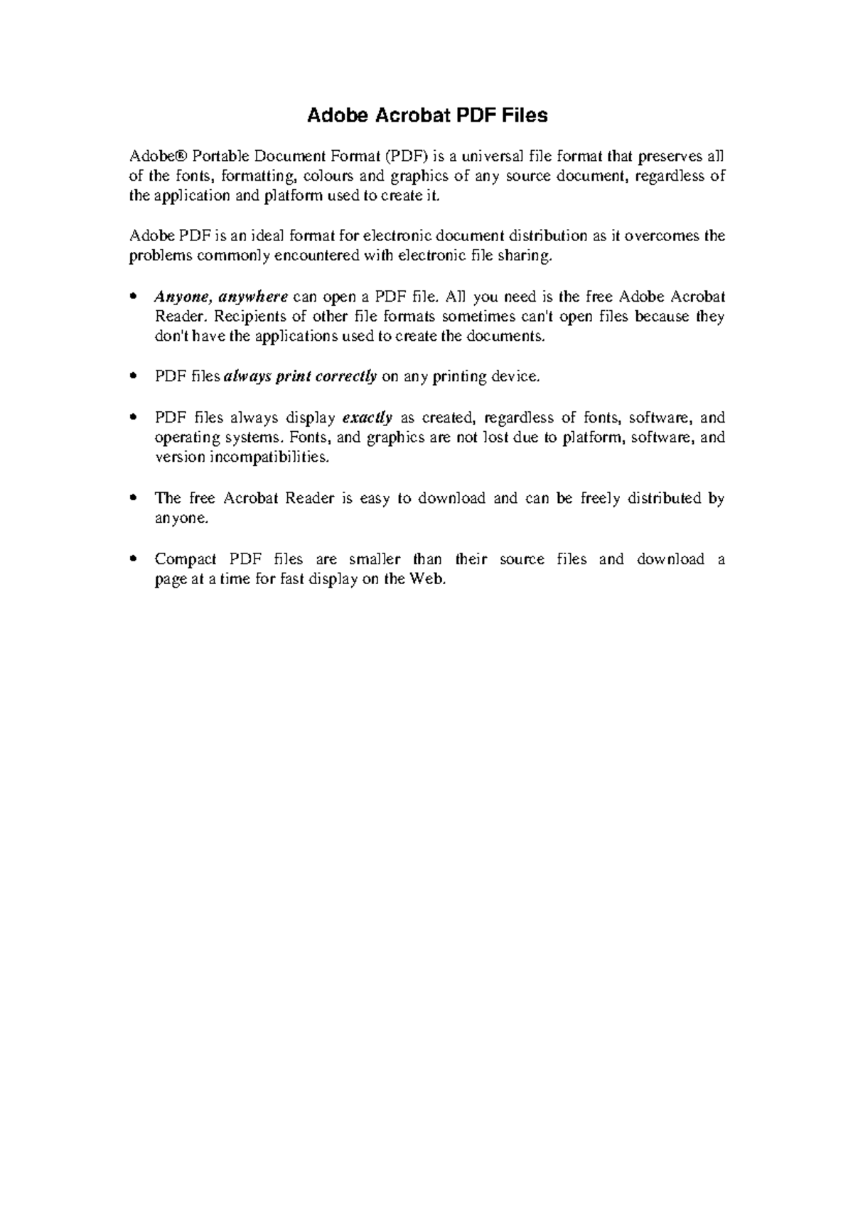 Pdf-sample - Test - Adobe Acrobat PDF Files Adobe® Portable Document ...