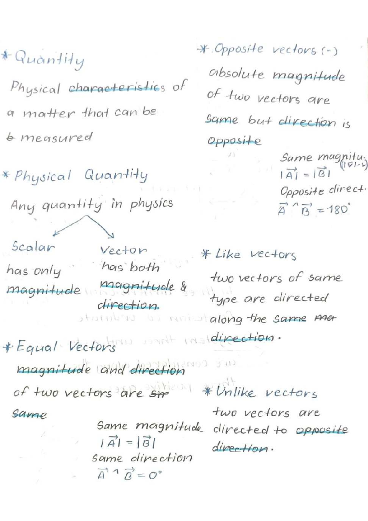 Physics 1st Paper Chapter 2 Vectors And Their Properties Studocu