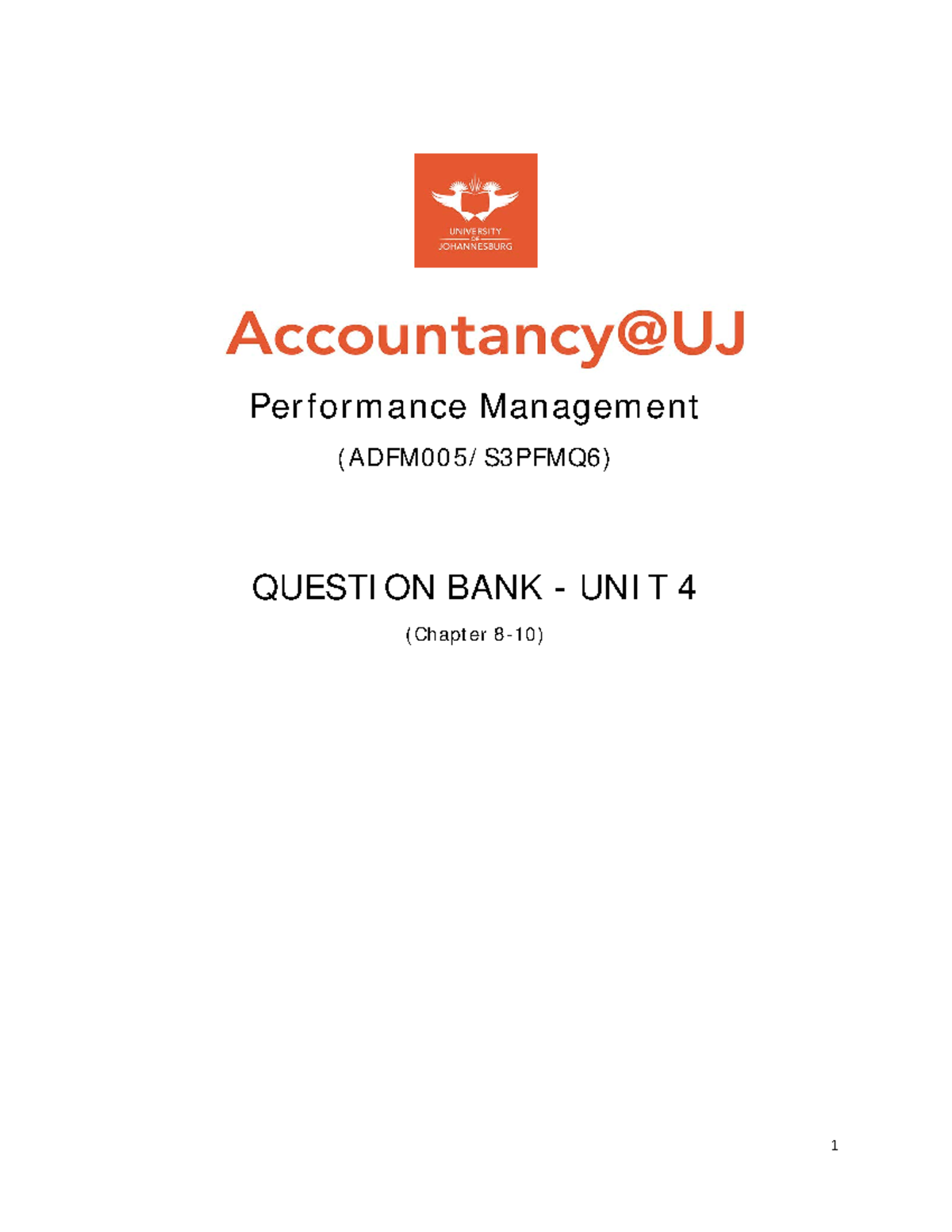 P2 - Unit 4 - Question Bank (without solution) - Performance Management ...