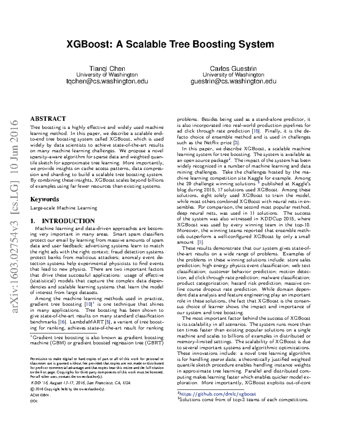 XGBoost: A Scalable Tree Boosting System Overview and Insights - Studocu