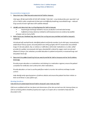 Brittany Long DA - VSIM - Pediatric Case 8: Brittany Long (Complex ...