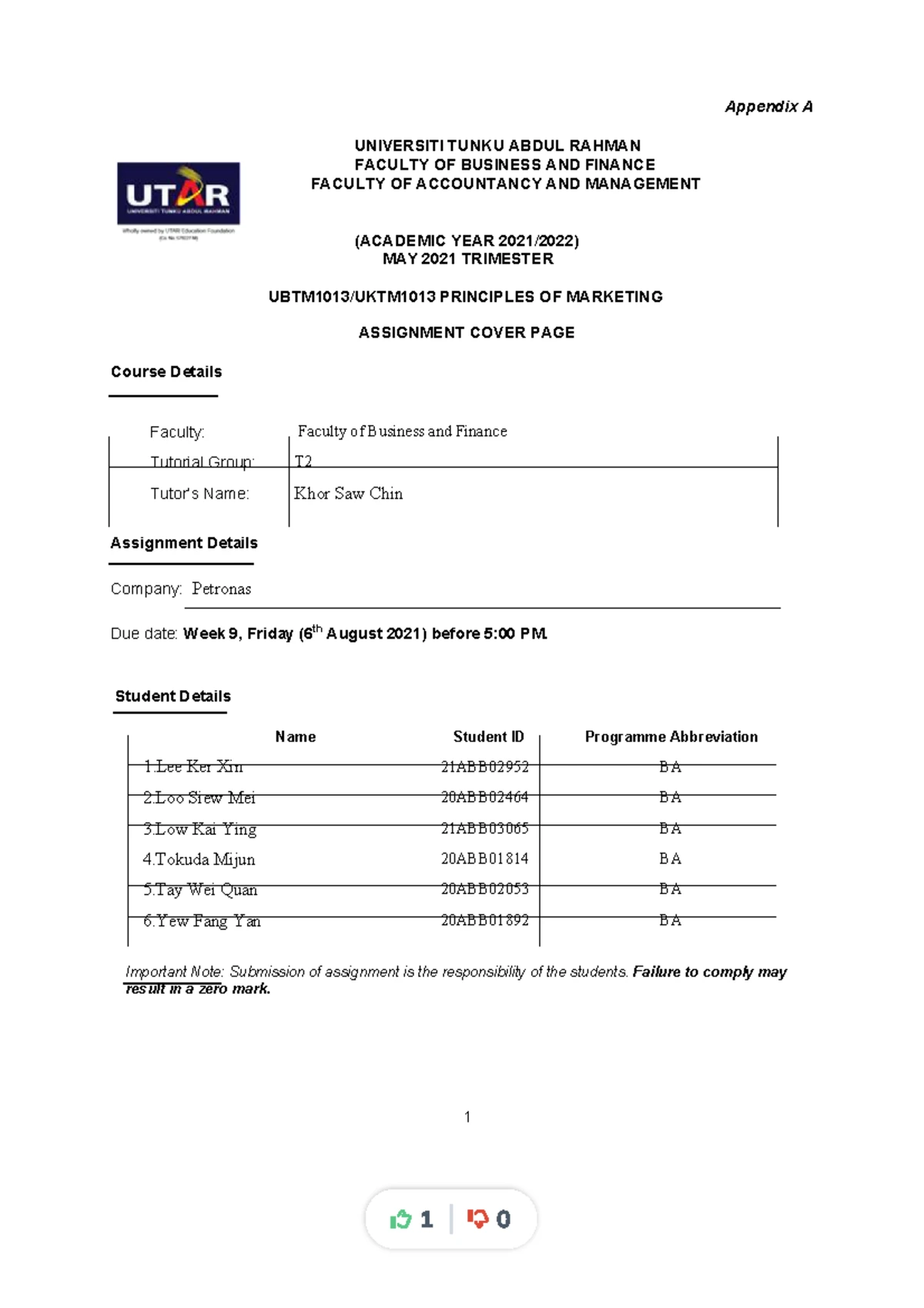 Organizational Chart: Petronas Sdn Bhd Leadership Structure - Studocu