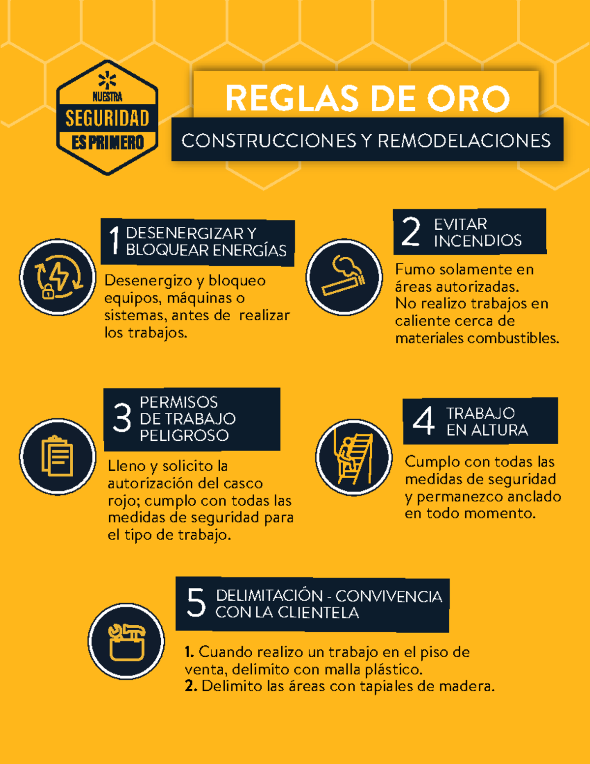8. Reglas de Oro para Construcción y Seguridad en el Trabajo - Studocu