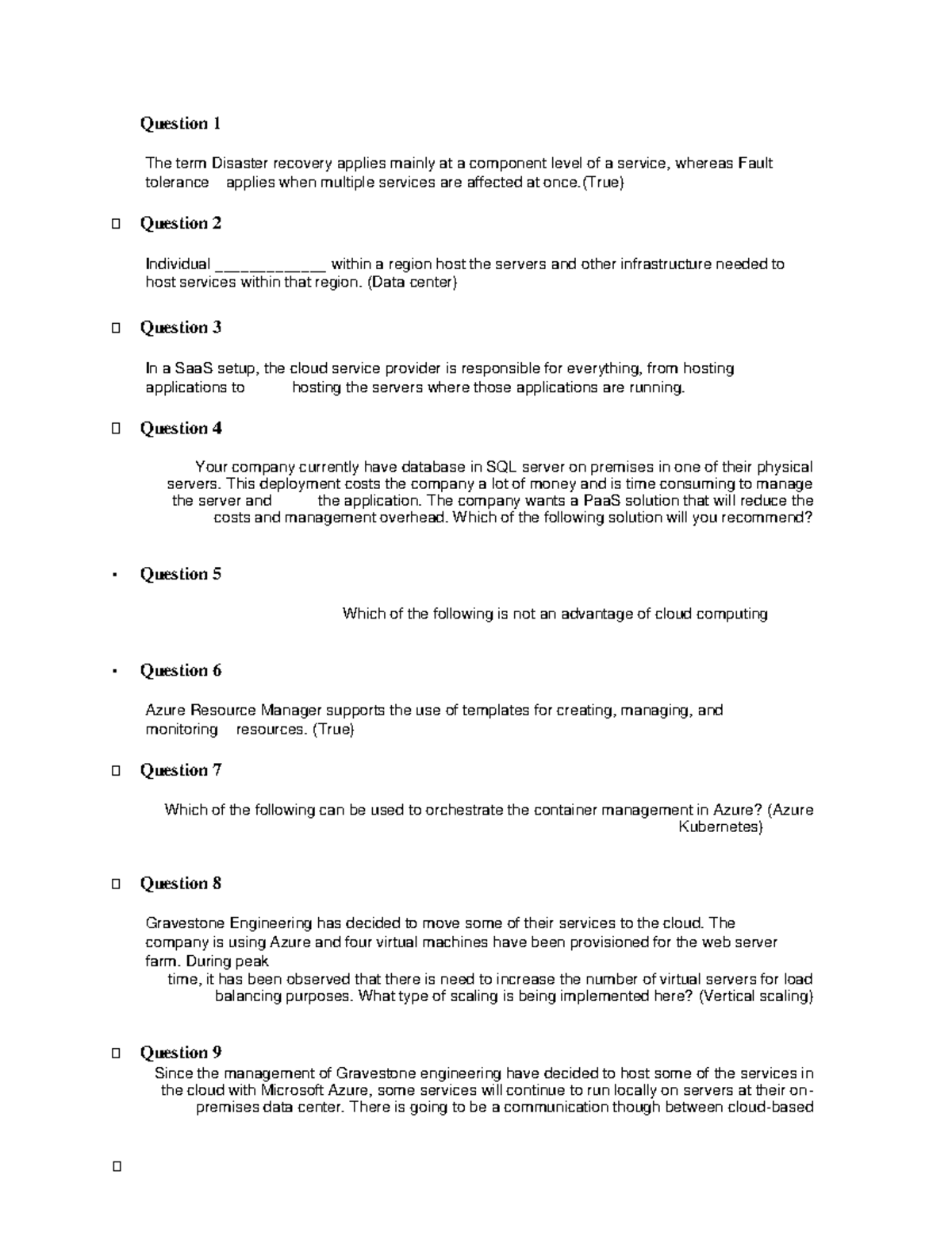 Question 1and 2 - chapter 1 chapter 2 chapter 3 - Question 1 The term ...