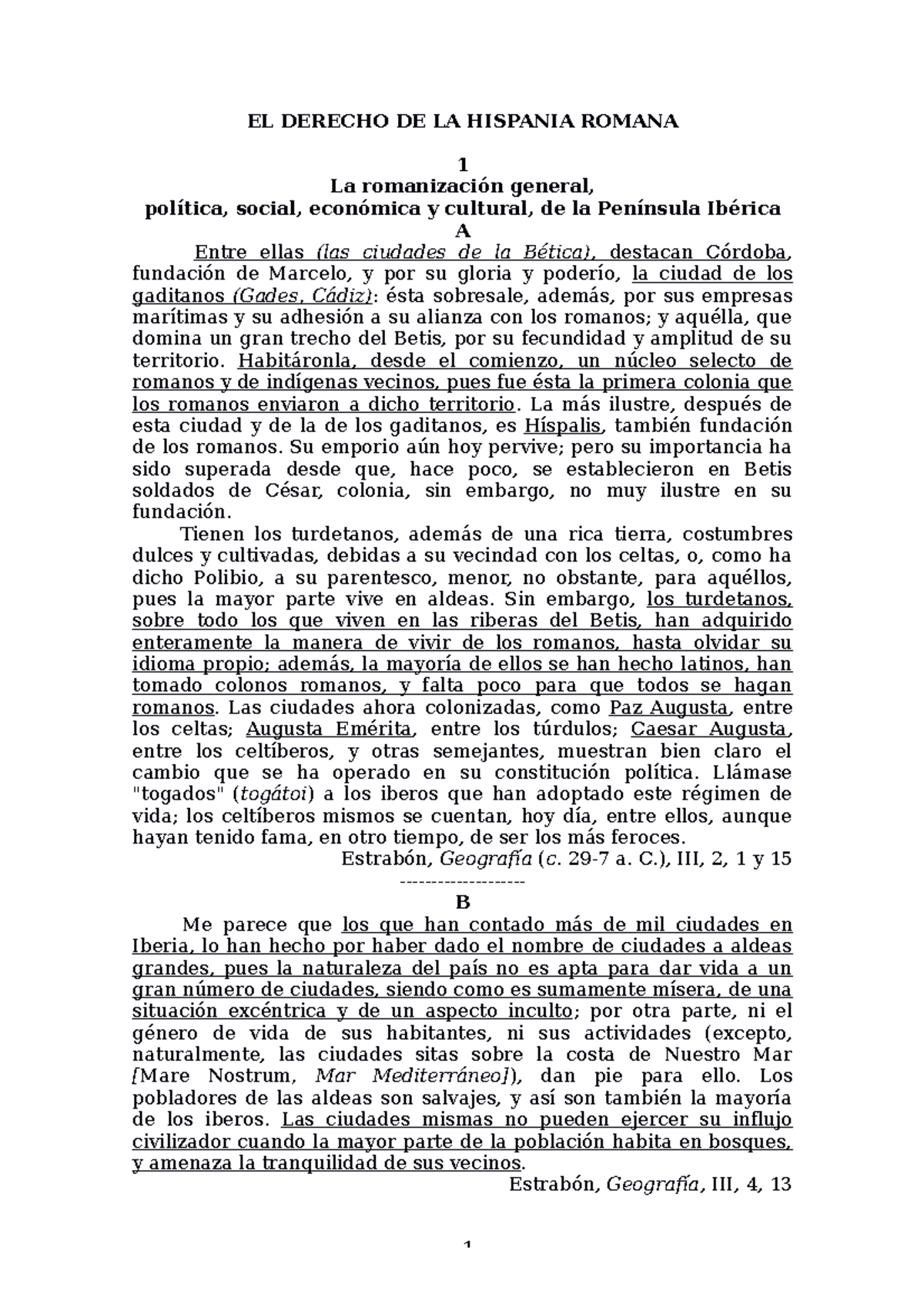 Textos de Historia del Derecho - Lección 3: Derecho en Hispania Romana ...
