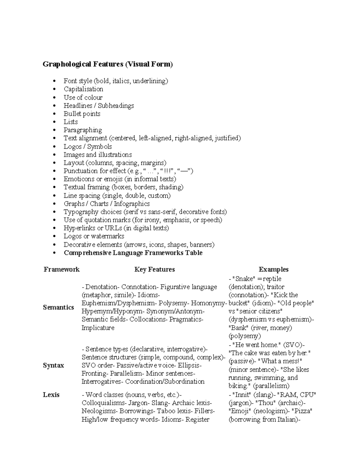 Figurative Language Overview: Key Features and Examples - Studocu