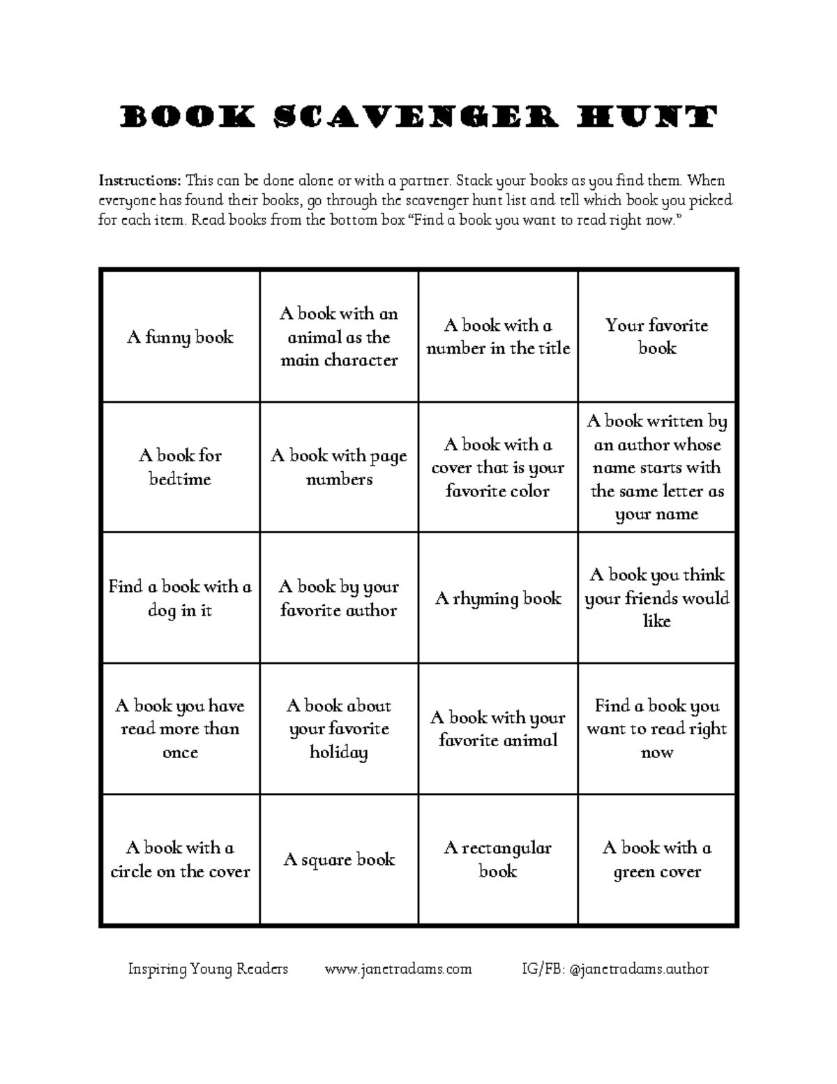 Book Scavenger Hunt Activity Guide - Studocu