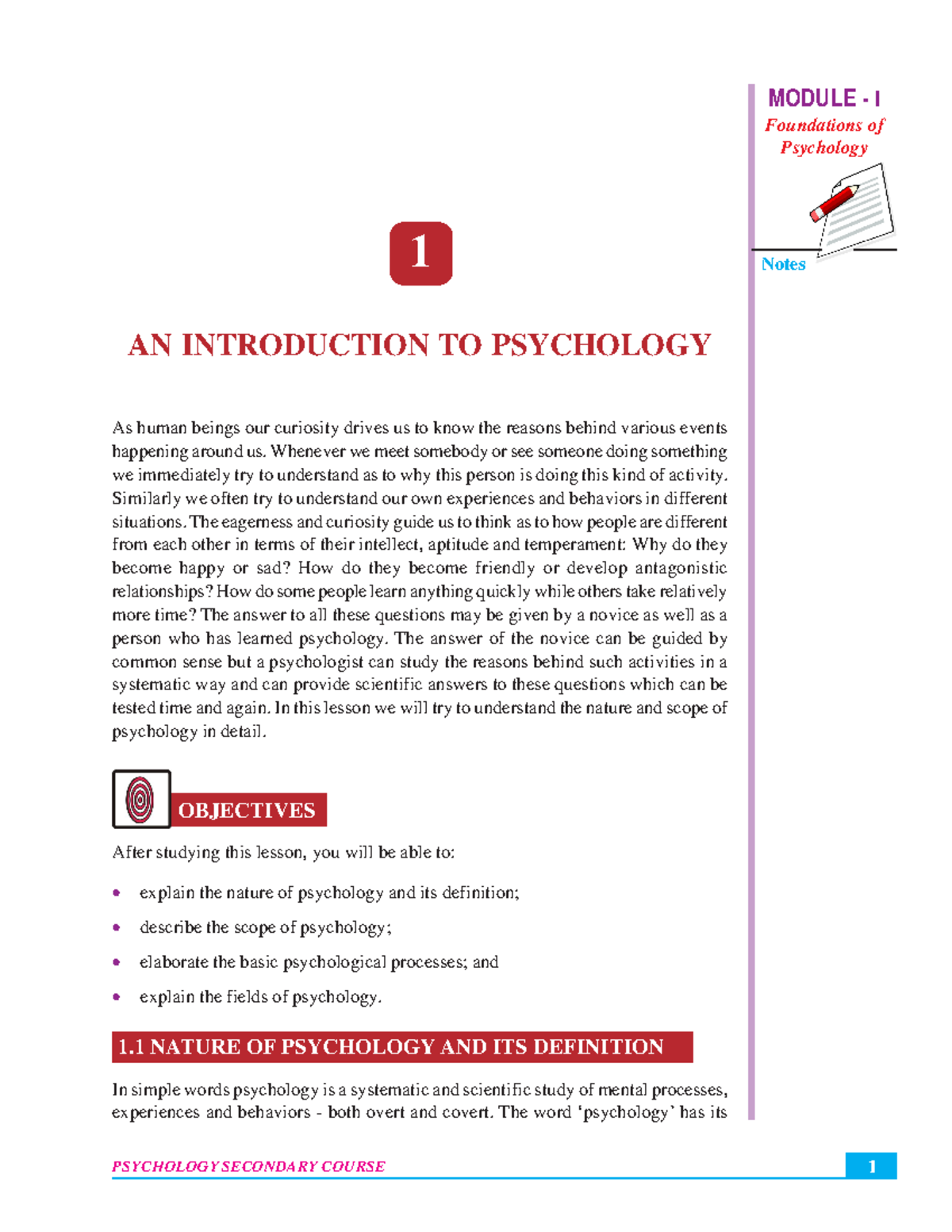 Chapter 1: An Introduction to Psychology (PSY101) - Studocu