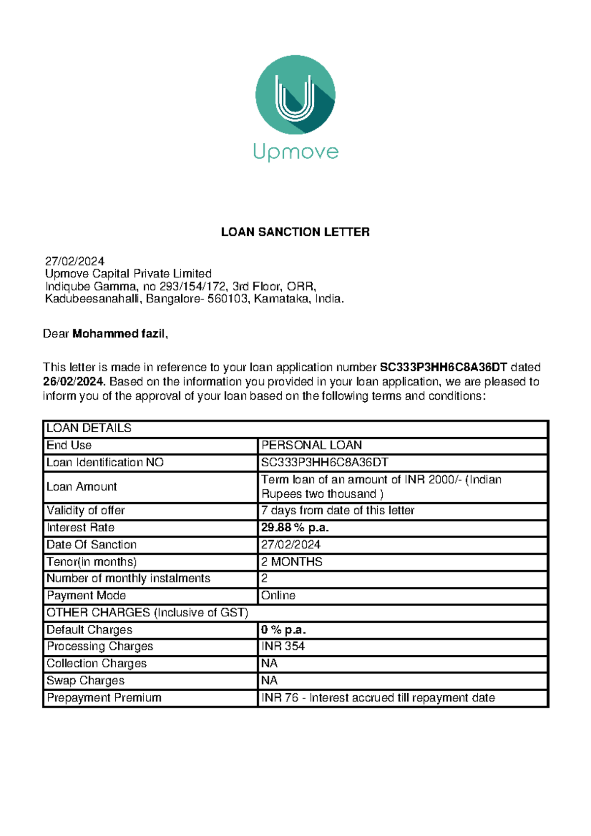 Loan-Sanction-Letter-SC333P3HH6C8A36DT - LOAN SANCTION LETTER 27/02 ...