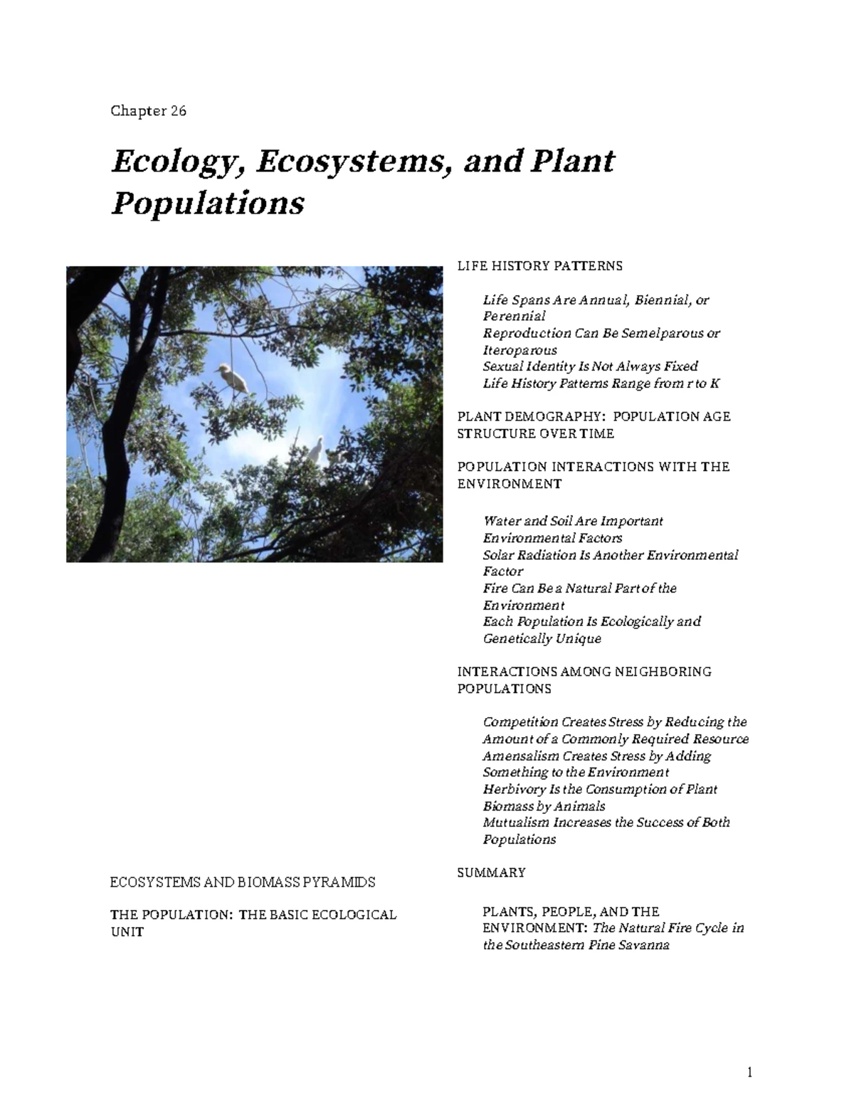 Comprehensive Guide to Ecology and Plant Populations (BIO 101) - Studocu