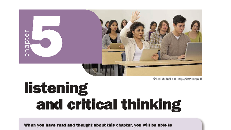 Chapter 5: Listening and Critical Thinking in Communication Skills ...