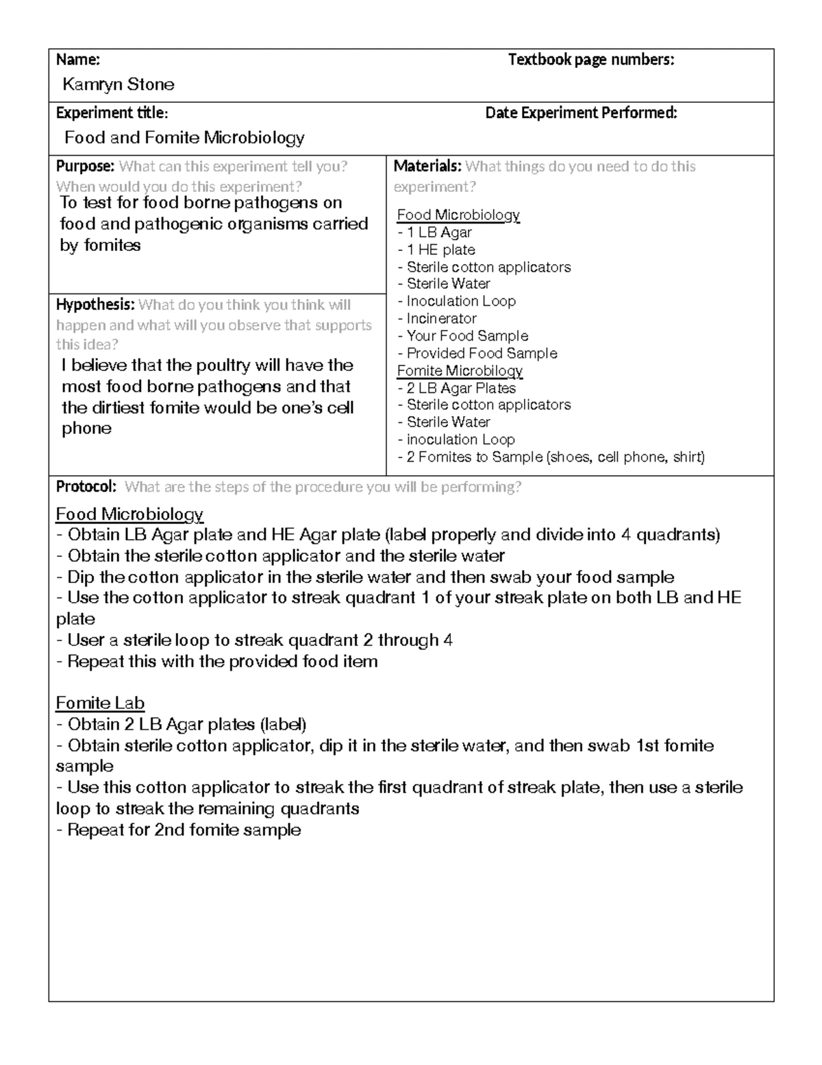 BIOL 258 Lab Worksheet: Simple and Negative Staining Procedures - Studocu