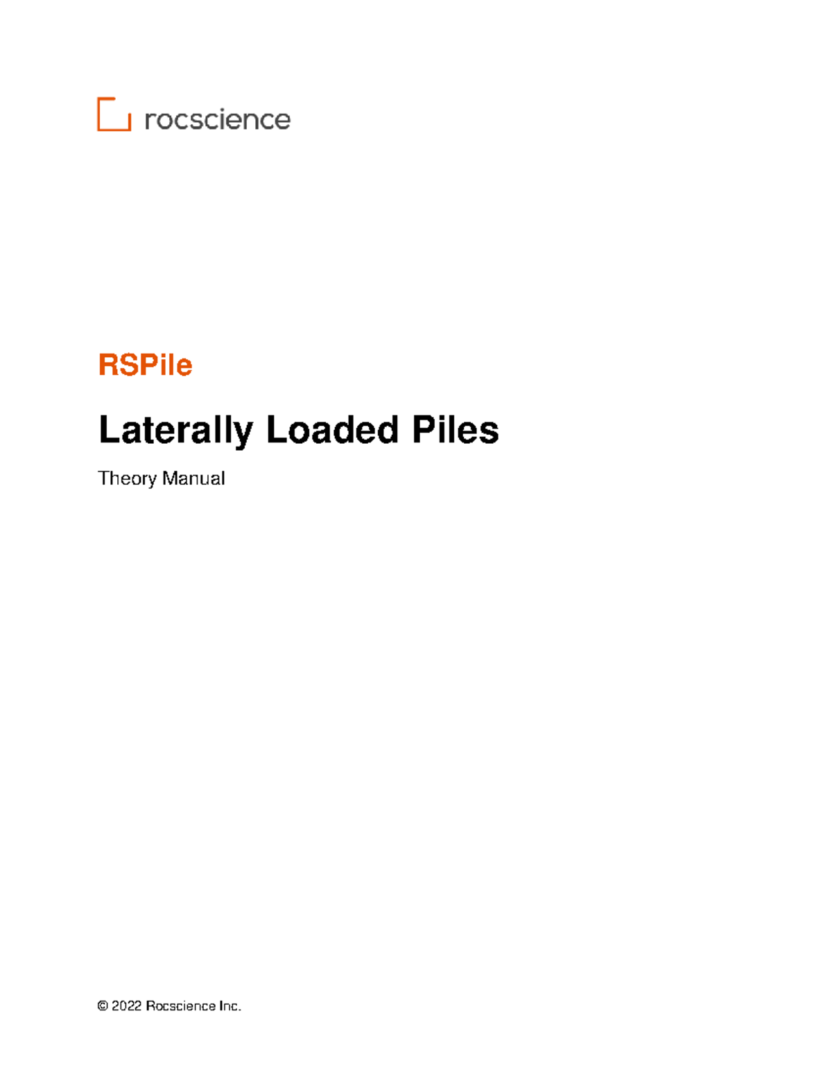 RSPile: Theory Manual for Laterally Loaded Piles Analysis - Studocu