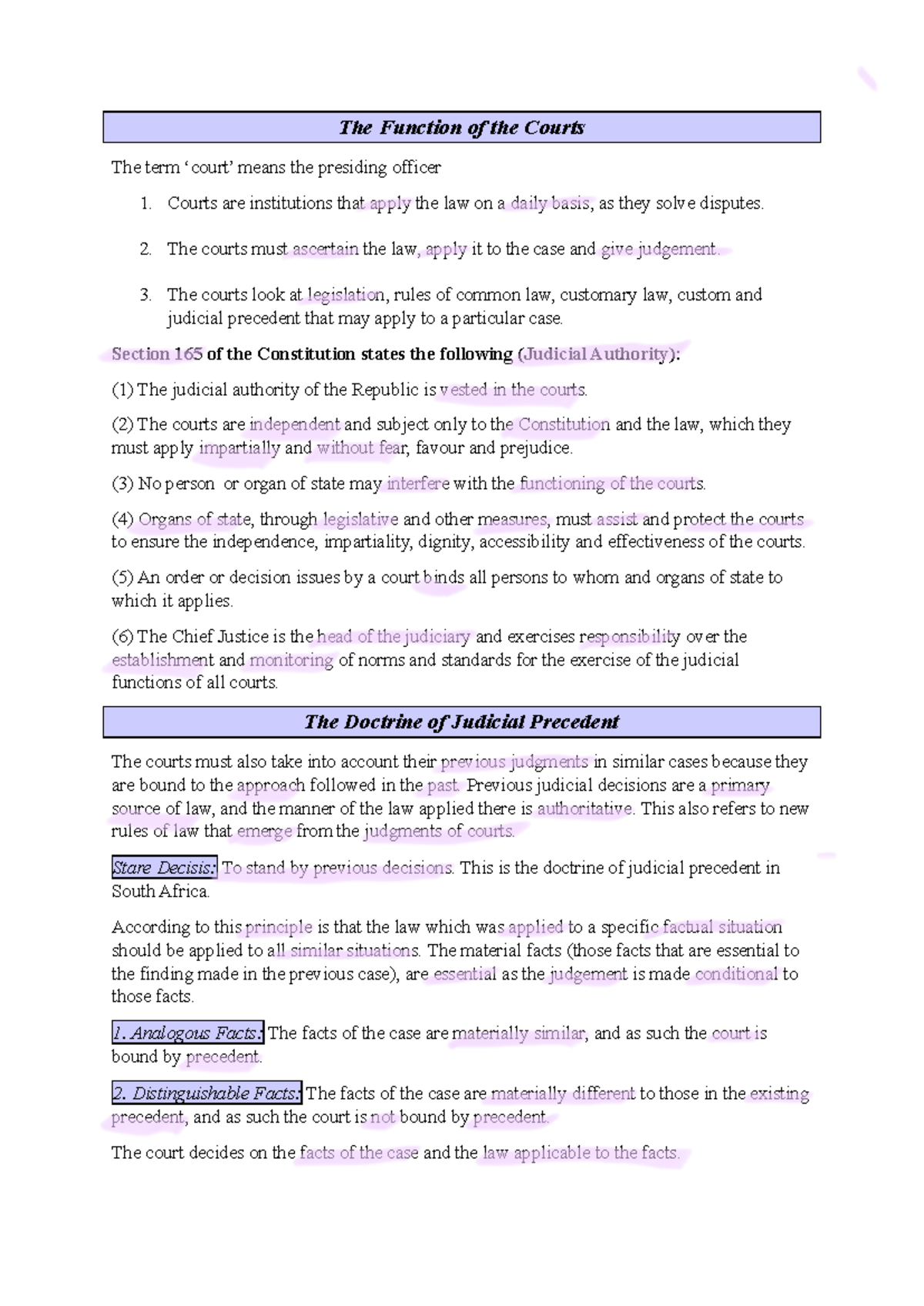 Unit 6 Case Study: Understanding the Function and Hierarchy of Courts ...