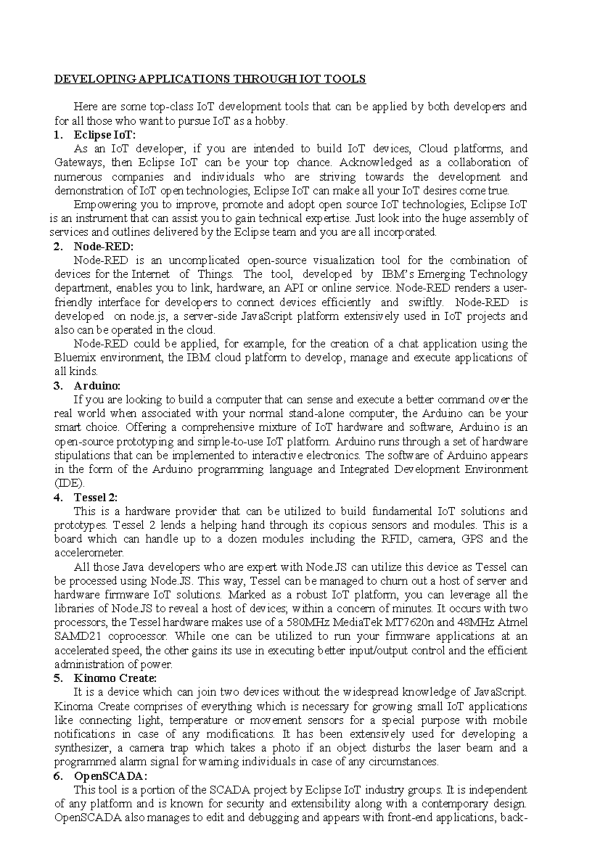 U4 Io T Based System Design - DEVELOPING APPLICATIONS THROUGH IOT TOOLS Here are some top-class ...